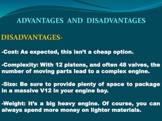 CONSTRUCTION AND USE OF V-12 ENGINE | PPTX