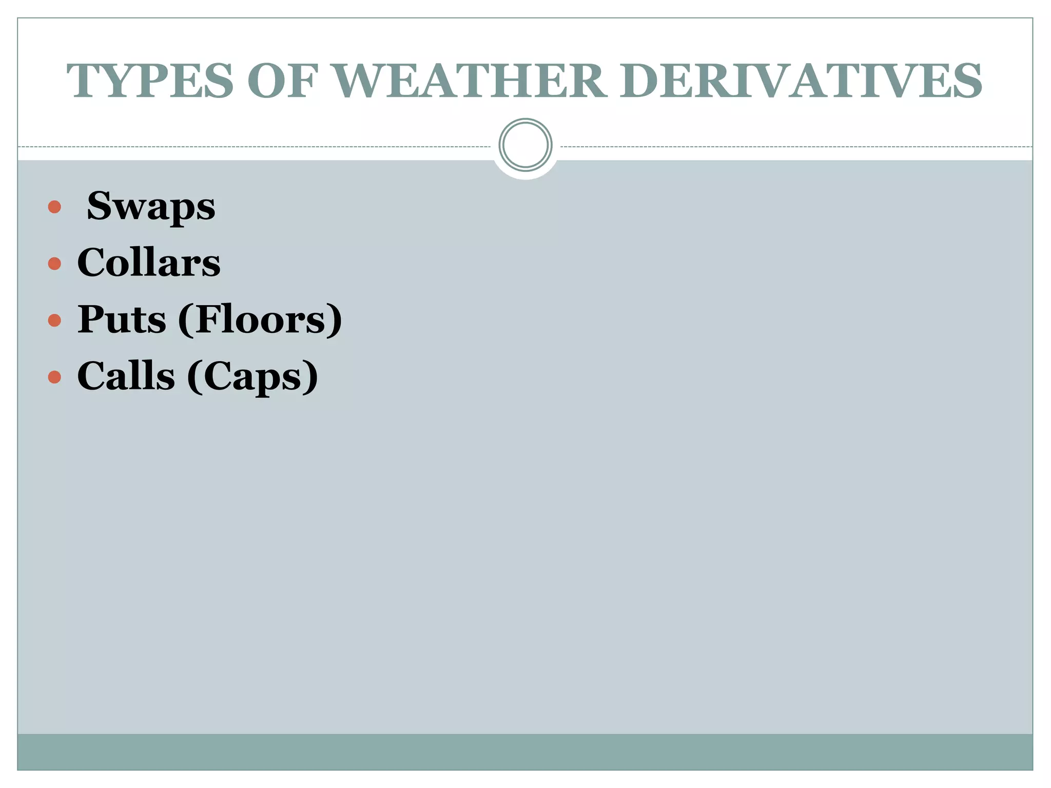 weather derivatives_shafi moidin(MBA) | PPTX | Stocks and Bonds ...