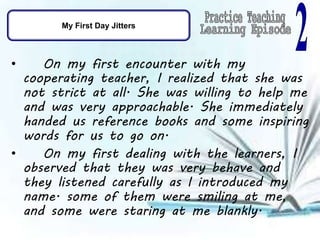 My practice teaching portfolio | PPTX