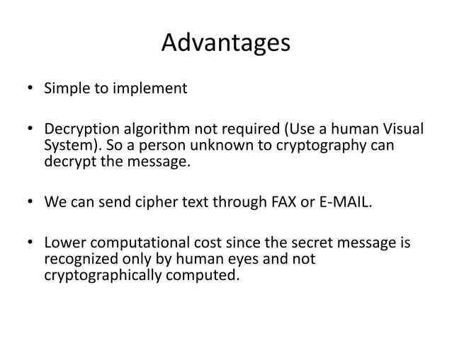 Visual CryptoGraphy | PPTX | Programming Languages | Computing
