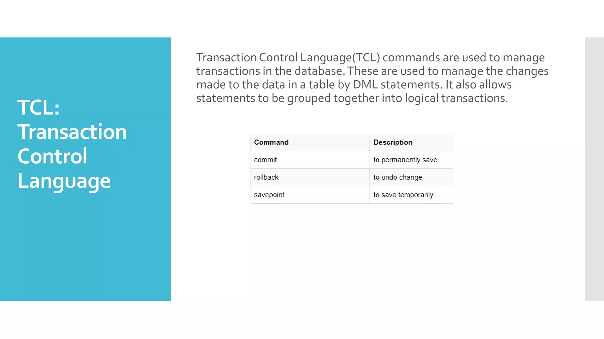 Structured Query Language Sql Ppt
