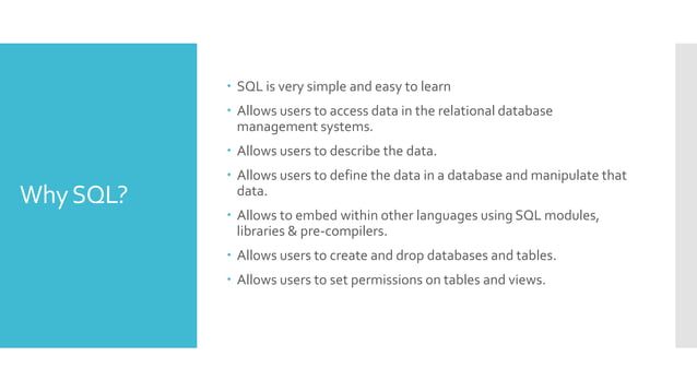Structured Query Language Sql Ppt