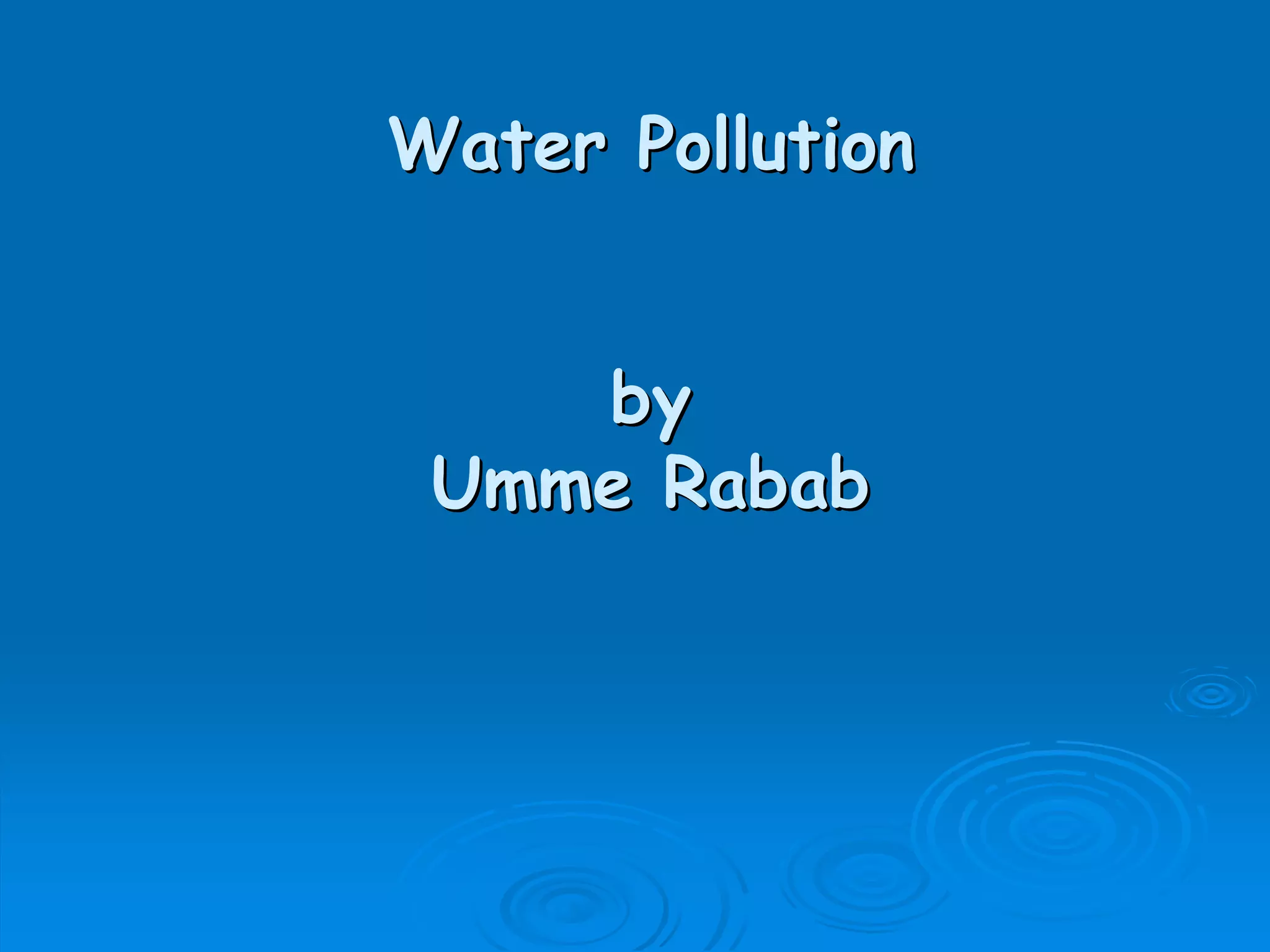 Lesson plan- Water Pollution | PDF