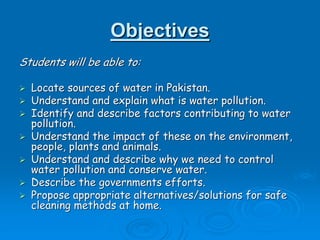 Lesson plan- Water Pollution | PDF