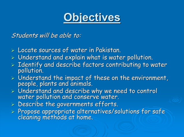 Lesson plan- Water Pollution | PDF