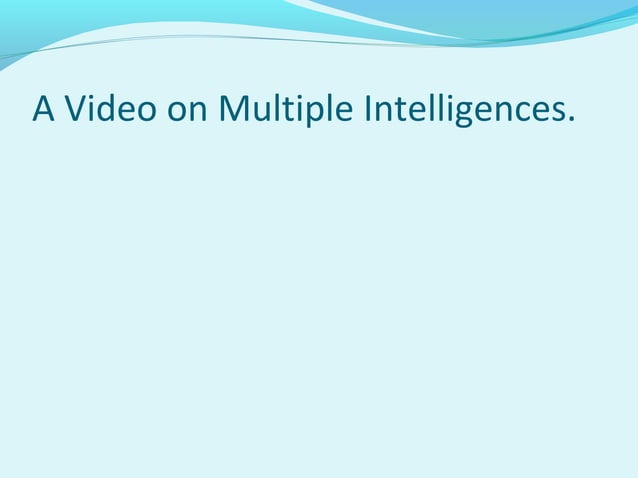 Multiple Intelligences | PPT