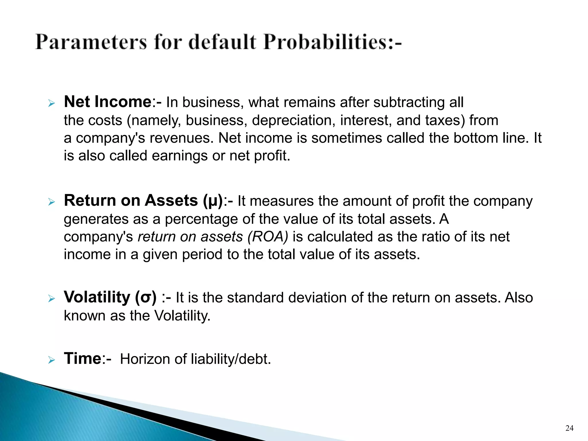 "Credit Risk-Probabilities Of Default" | PPTX