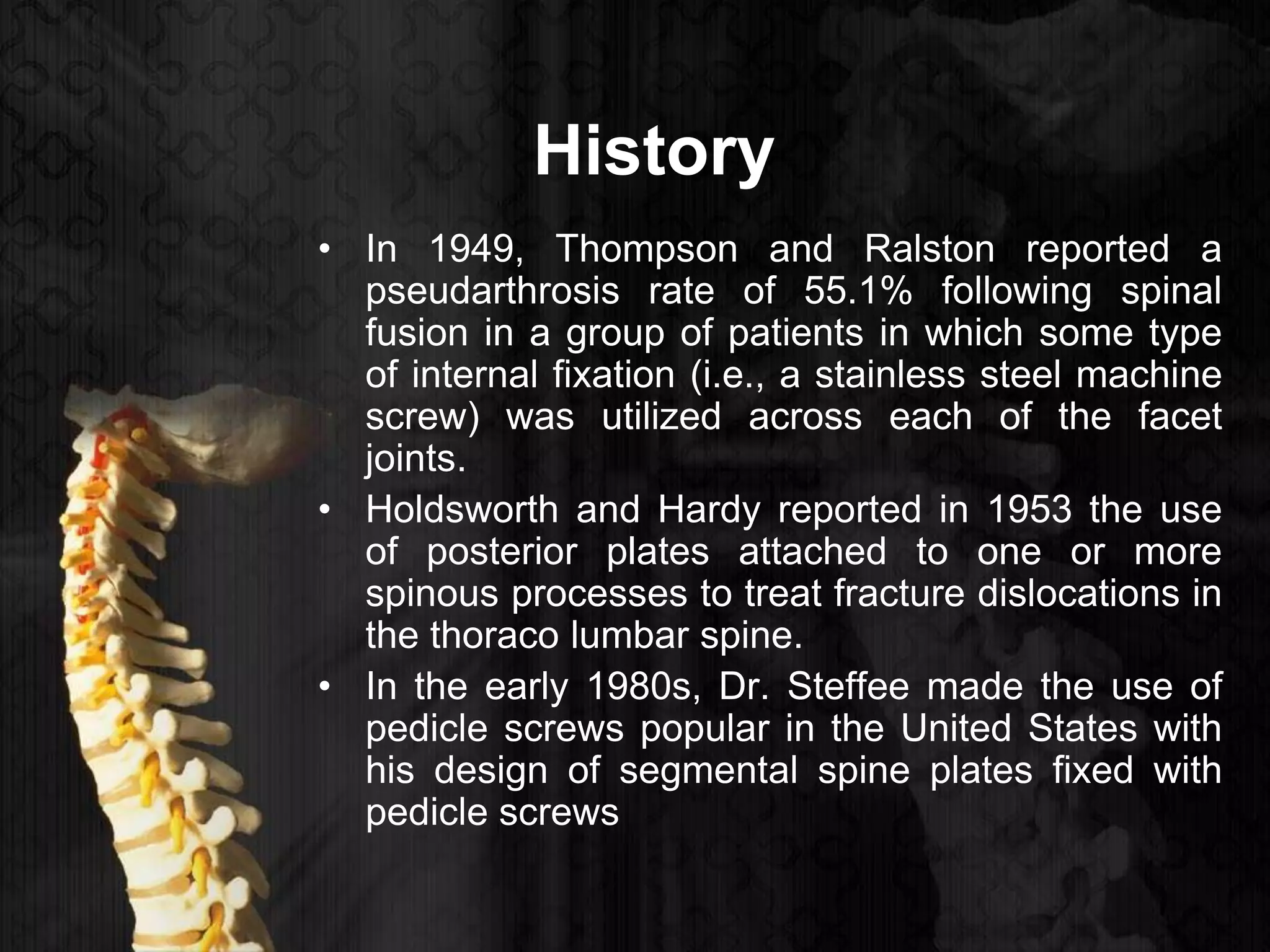 Posterior Spine Fixation | PPTX