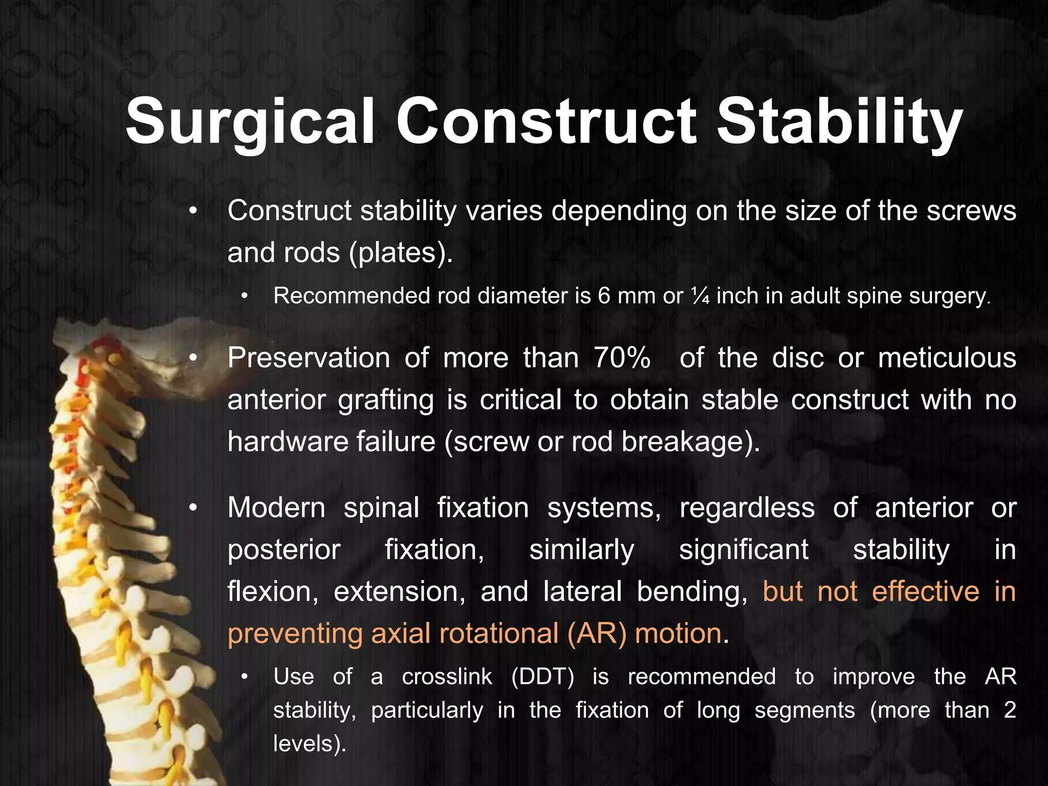 Posterior Spine Fixation | PPTX