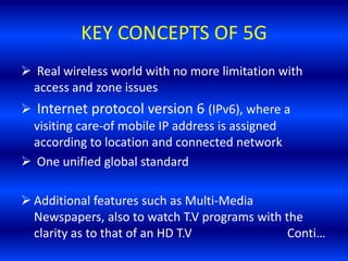 NEXT GENERATION 5 G MOBILE WIRELESS TECHNOLOGY | PPTX