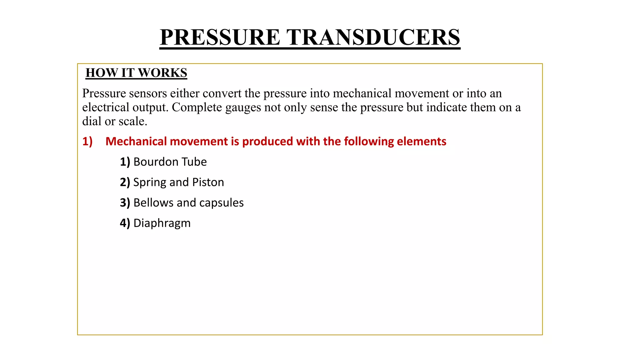 PRESSURE INSTRUMENTATION | PPTX