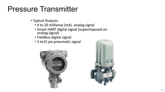 PRESSURE INSTRUMENTATION | PPTX | Physics | Science