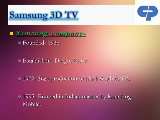 Product Life Cycle & Marketing Strategy of Colgate, Dairy Milk and Samsung 3D tv | PPT
