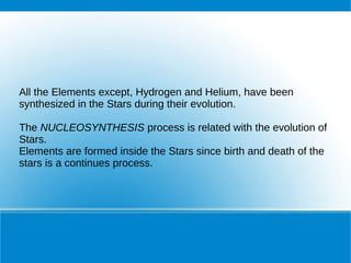 Stellar Nucleosynthesis by Tarun P. Roshan, | PDF
