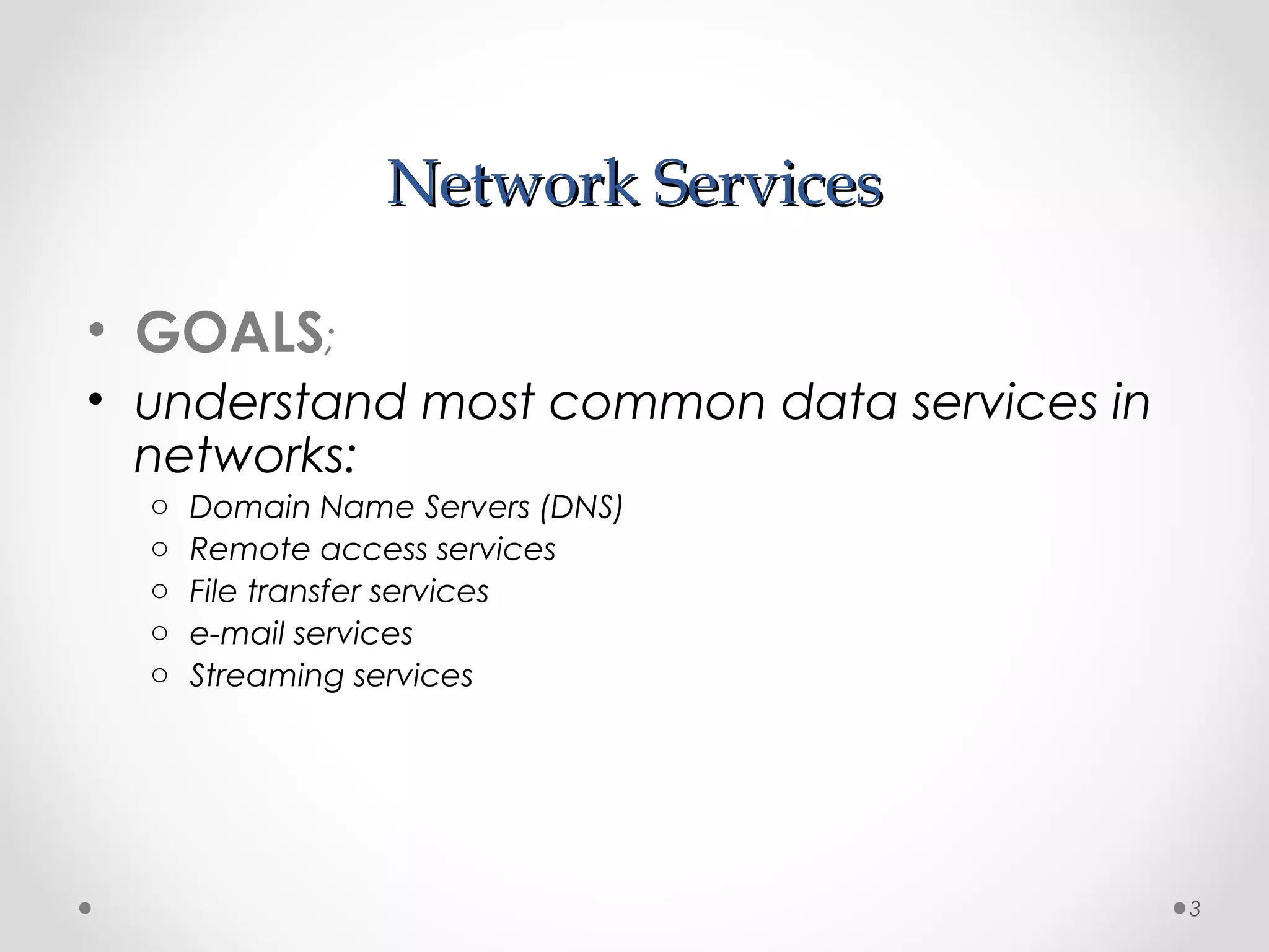 Common Network Services | PPT