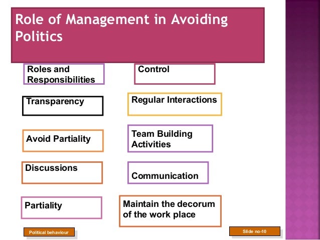 political behavior-organisational politics,discretionary behavior,def…