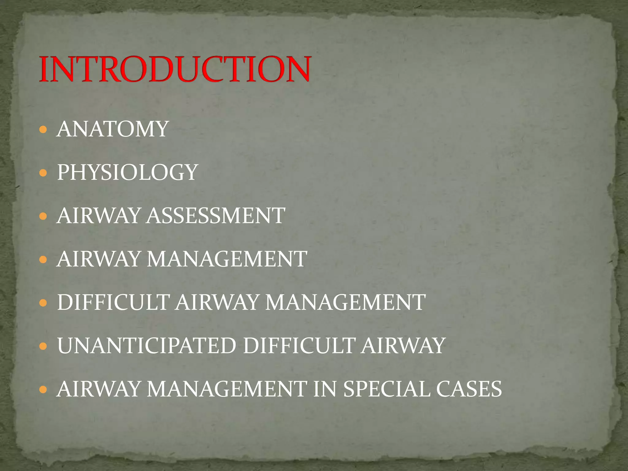 PAEDIATRIC AIRWAY | PPTX