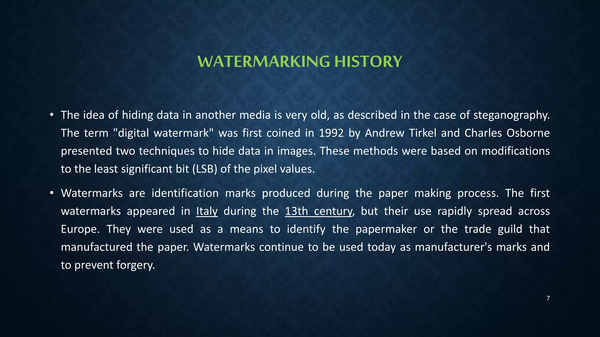 digital watermarking | PPTX