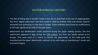 digital watermarking | PPTX