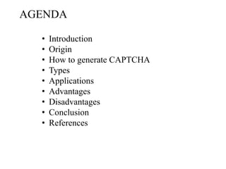 Presentation on CAPTCHA by Sachin Jain | PPTX | Internet | Computing