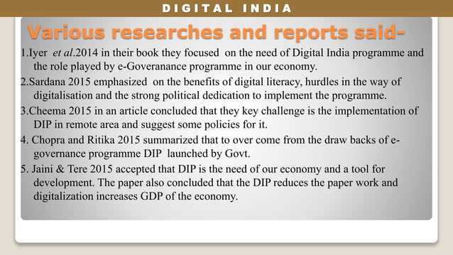 digital India and its Impact | PPTX