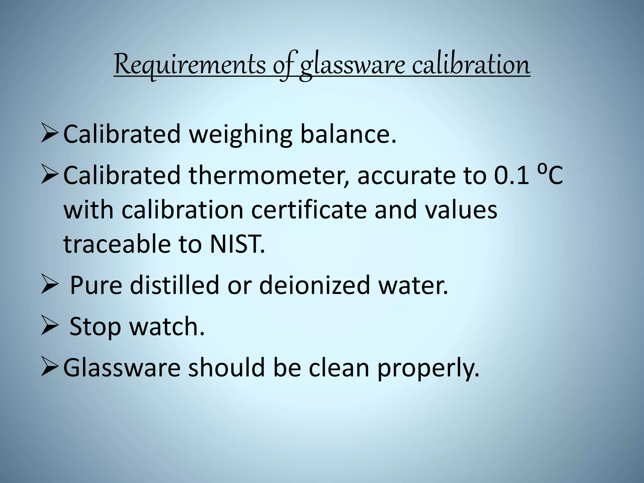 Calibration,Quality & Type of Glassware | PPTX