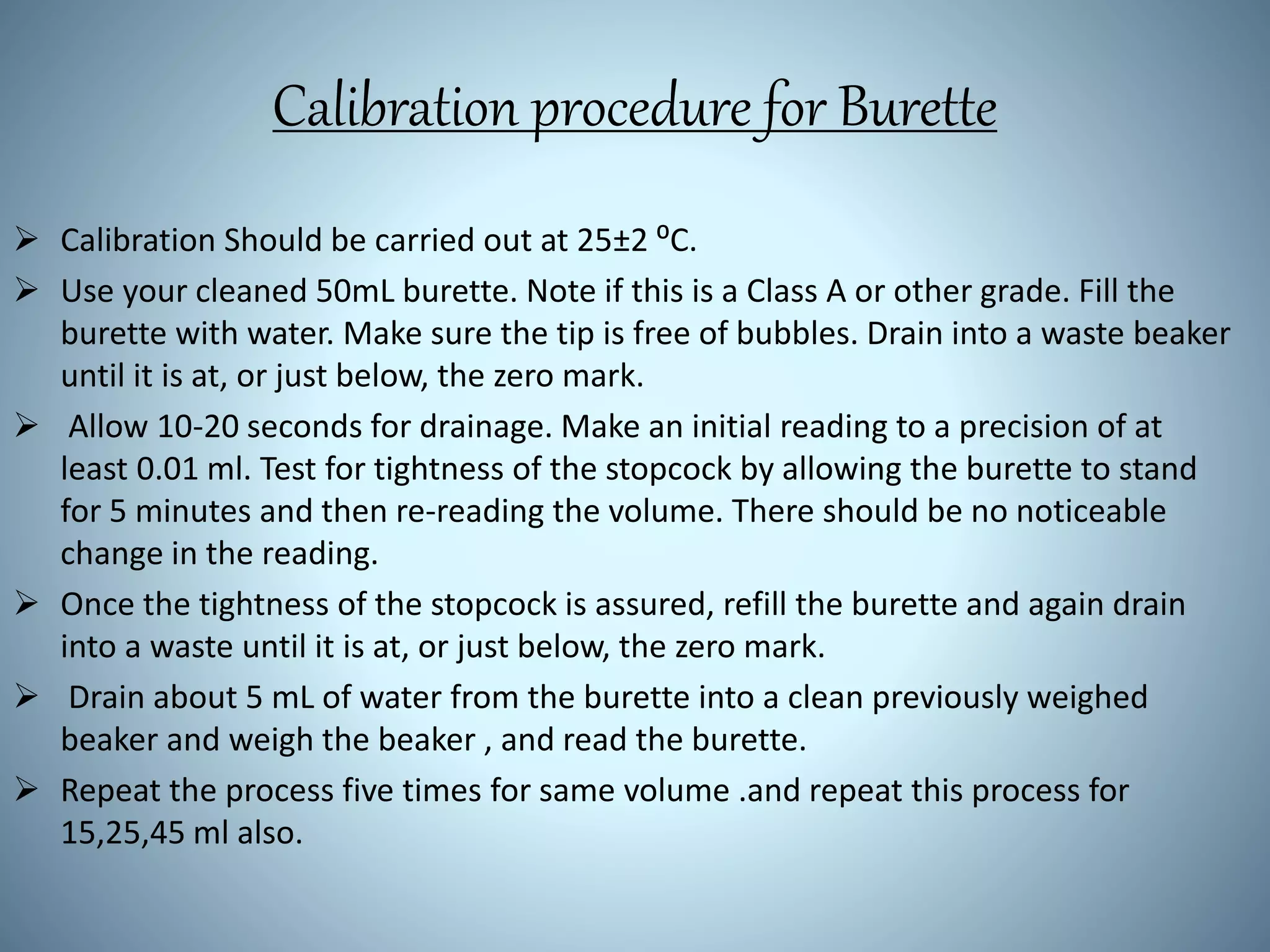 Calibration,Quality & Type of Glassware | PPTX