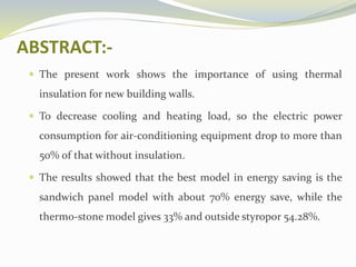 Saving Energy By Using Insulation | PPTX