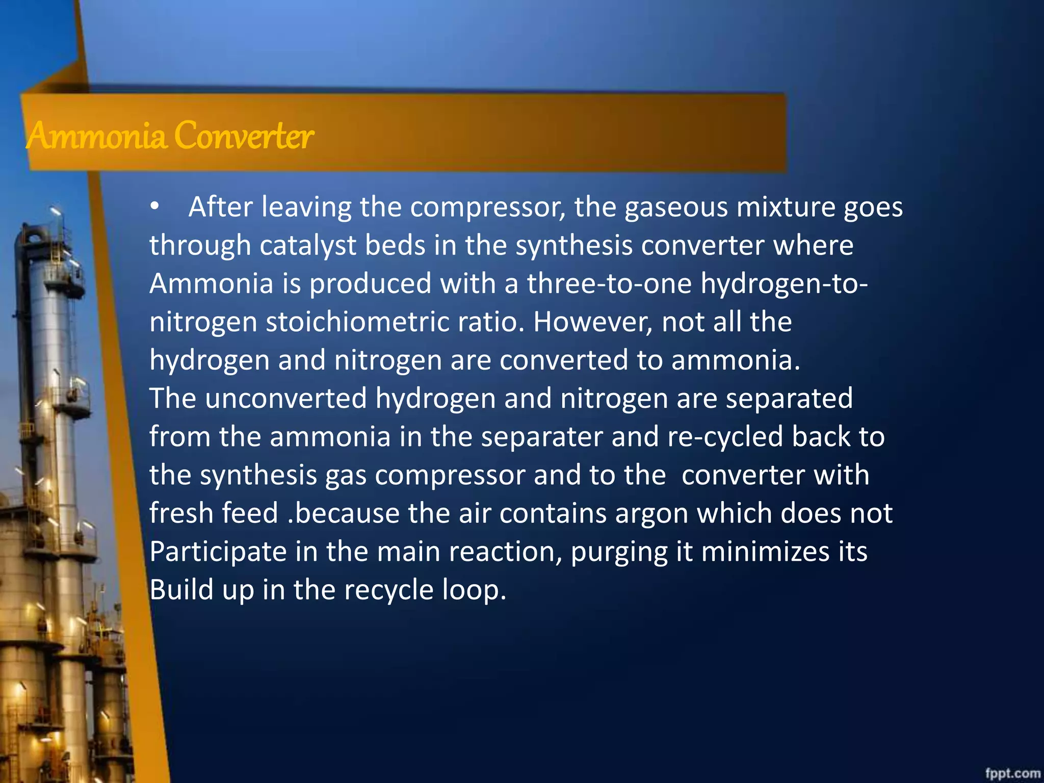 Manufacturing of ammonia (Haber process | PPTX
