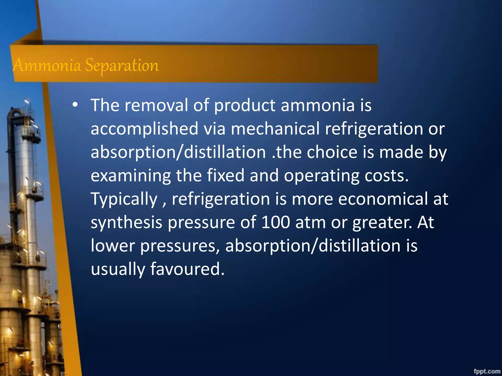 Manufacturing of ammonia (Haber process | PPTX
