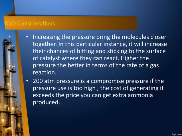 Manufacturing of ammonia (Haber process | PPTX | Chemistry | Science