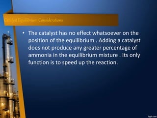 Manufacturing of ammonia (Haber process | PPTX