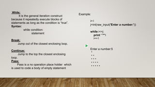 Introduction to Python , Overview | PPTX