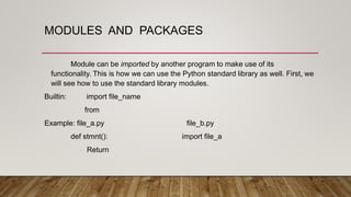 Introduction to Python , Overview | PPTX