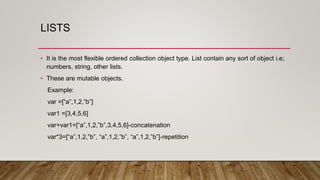 Introduction to Python , Overview | PPT