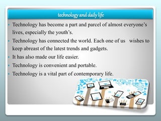 TECHNOLOGY ,SOCIAL MEDIA AND TODAY'S YOUTH | PPTX