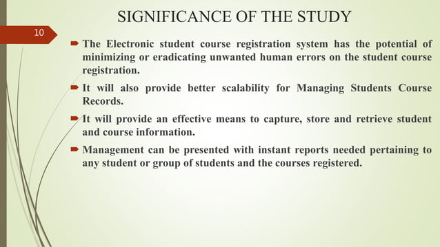 Electronic Student course registration System | PPTX