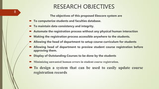 Electronic Student course registration System | PPTX