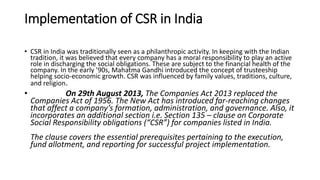 Corporate Social Responsibility in India | PPTX