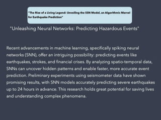 Rusho's Algorithm For Earthquake Prediction | PPT