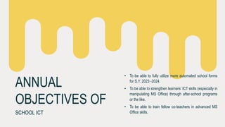 My Presentation for ICT Department accomplishment | PPTX