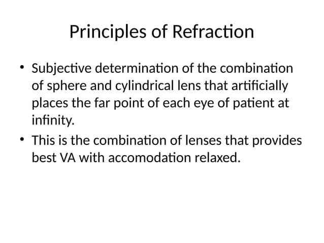 Subjective Refraction in details with each steps | PPTX