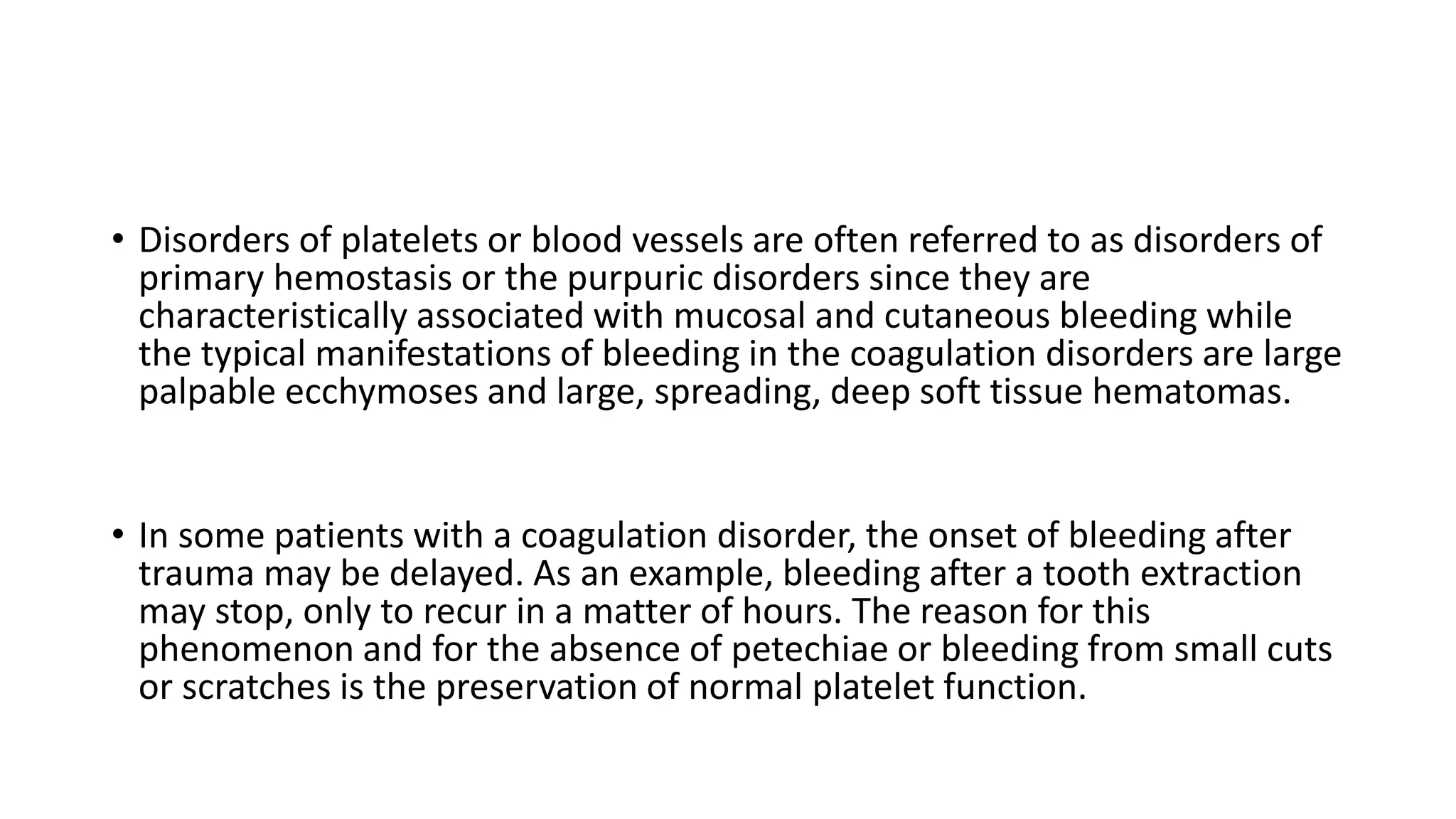 Approach to the adult with bleeding disorder | PPTX