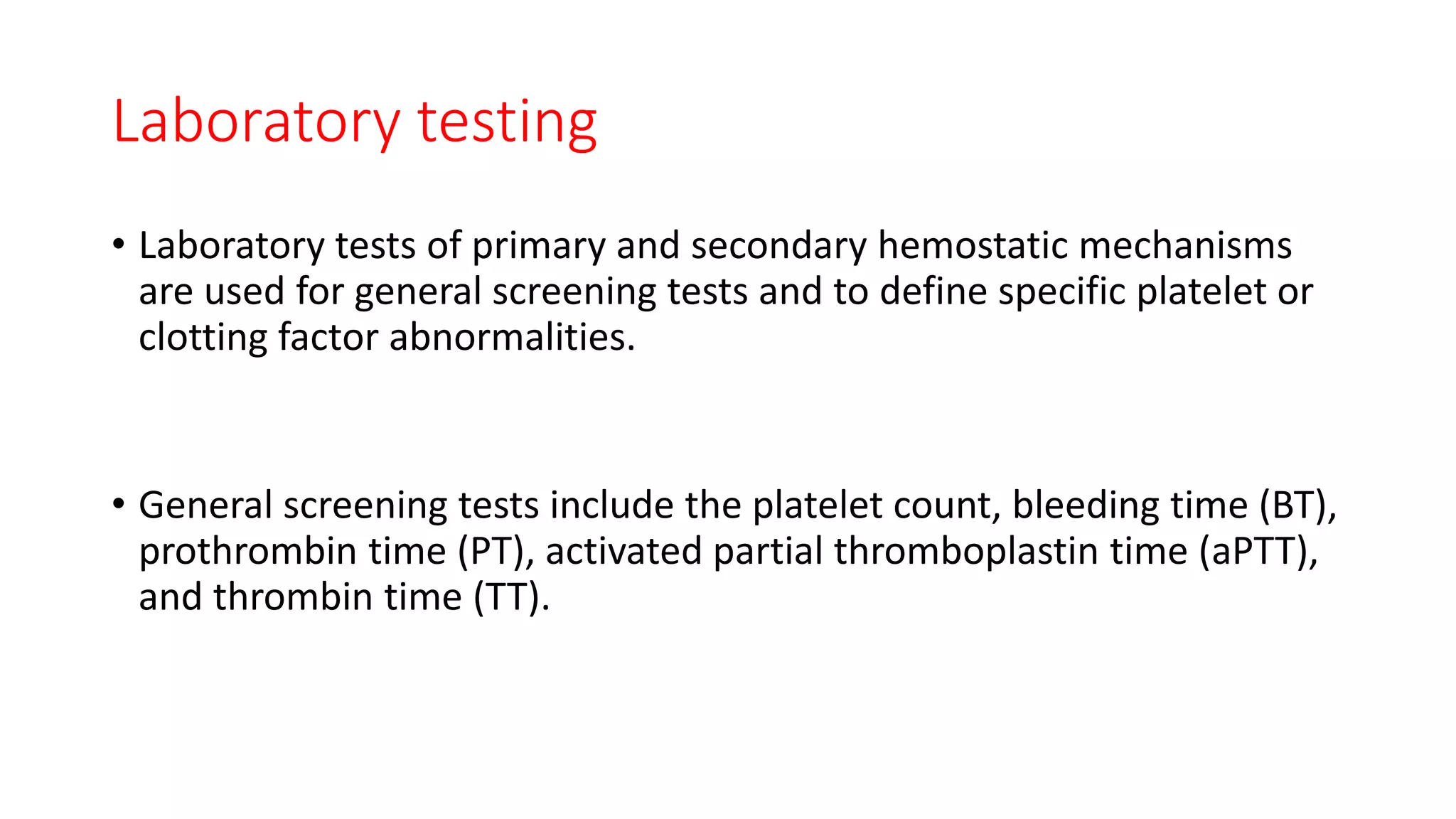 Approach to the adult with bleeding disorder | PPTX