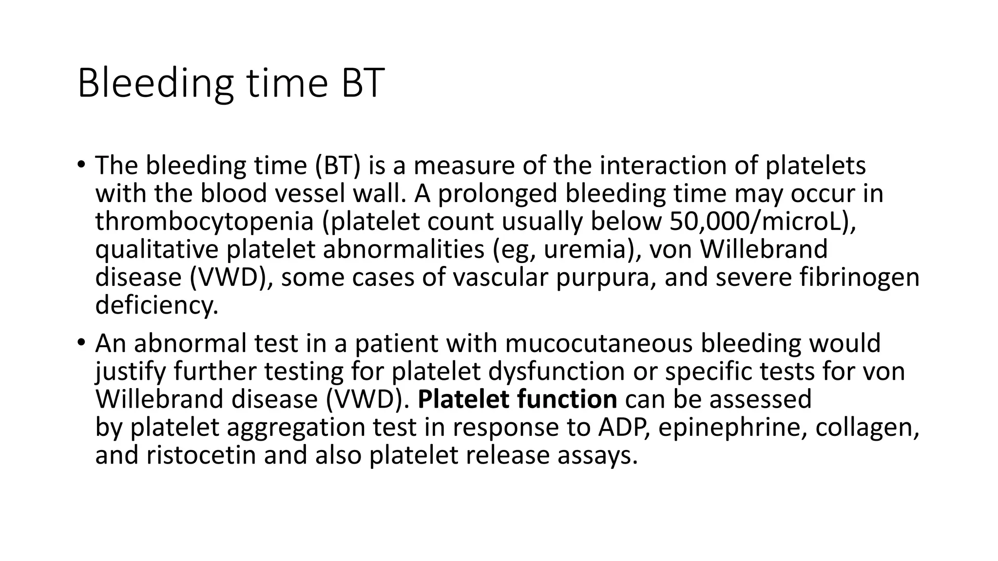 Approach to the adult with bleeding disorder | PPTX