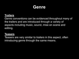 Teasers and trailes | PPT