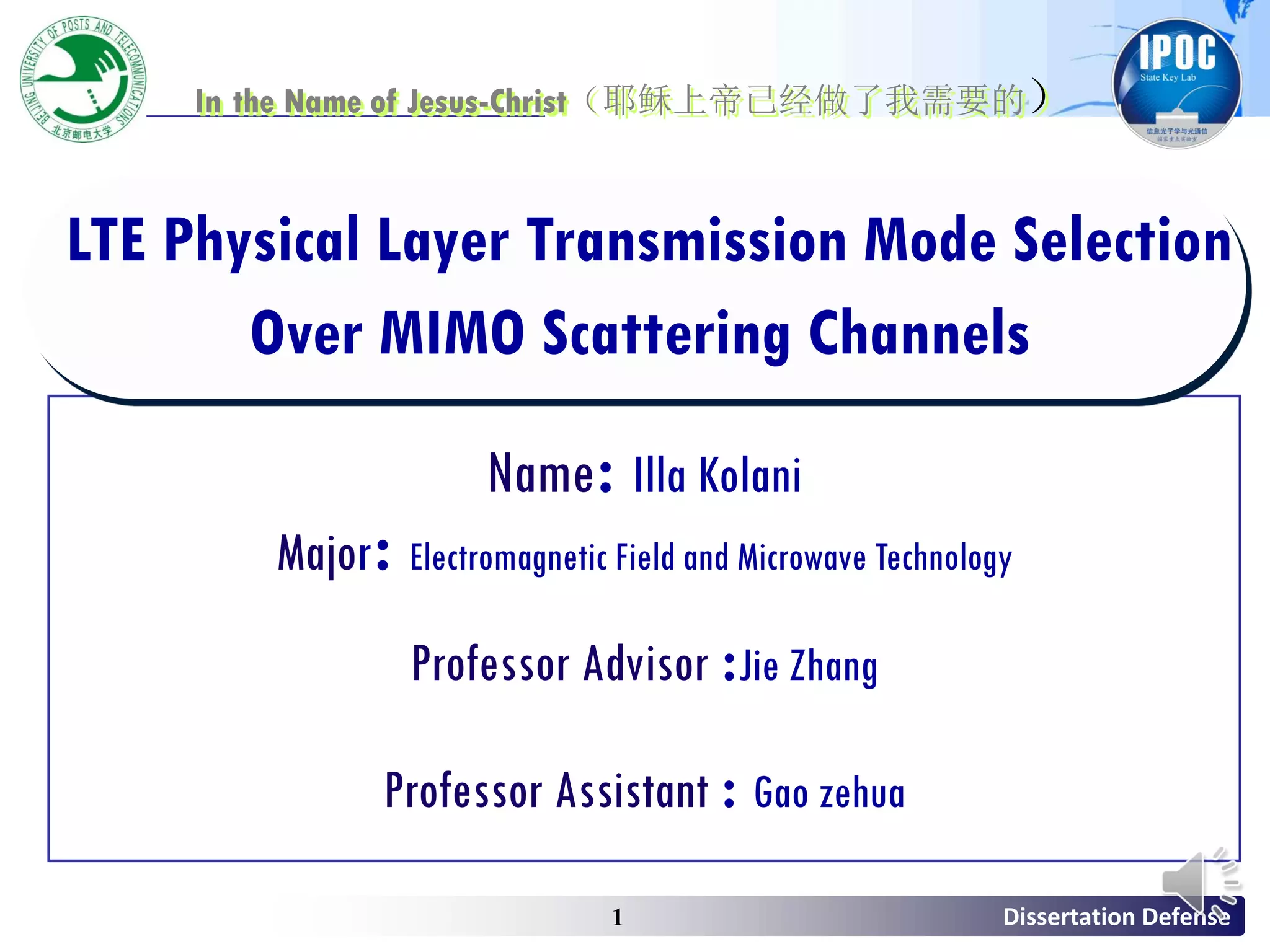 LTE Physical Layer Transmission Mode Selection Over MIMO Scattering Channels | PDF