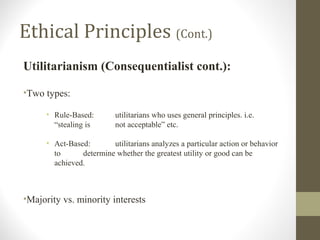 Ethical theories & Principles | PPT