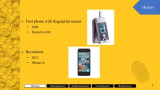 Fingerprint Recognition in Smart Phones | PPT