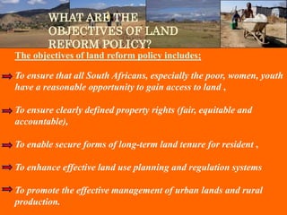 My presentation(land reform policy) | PPTX